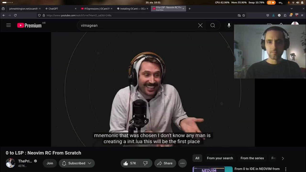 0 to LSP : Neovim RC From Scratch (following Primeagen) [1] - YouTube