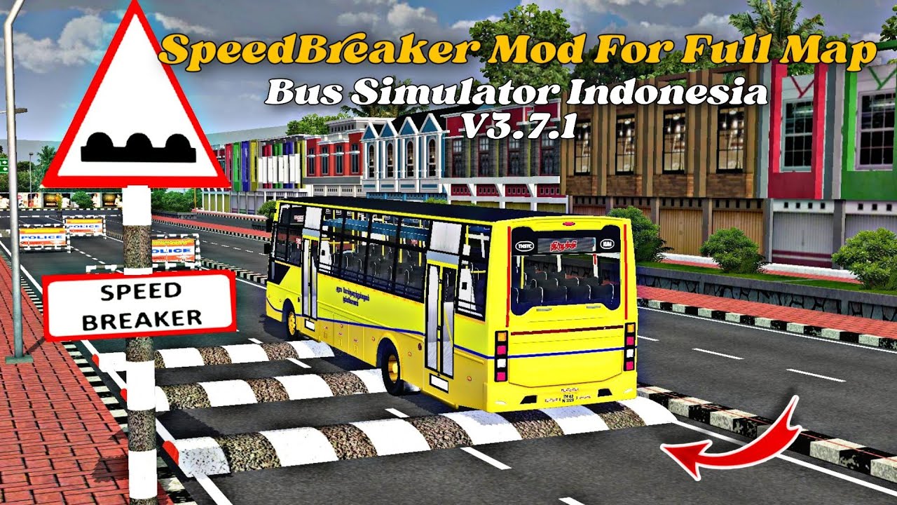 Realistic speed breaker mod 🤩 Bus Simulator Indonesia V3.7.1 || How to ...
