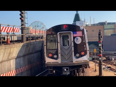 MTA train action on the (F), (D), (Q), & (N) @ Coney Island (700 subscribers special) - YouTube