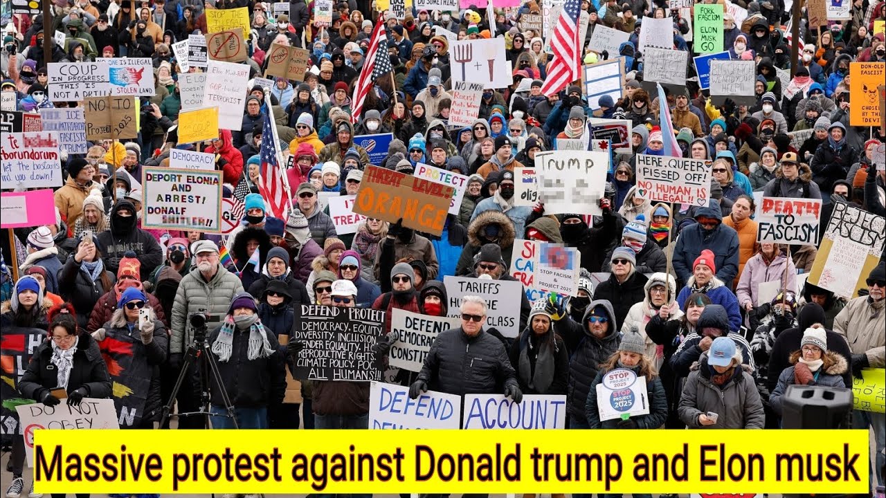 American public protest against Donald trump and Elon musk - By Jamal ...