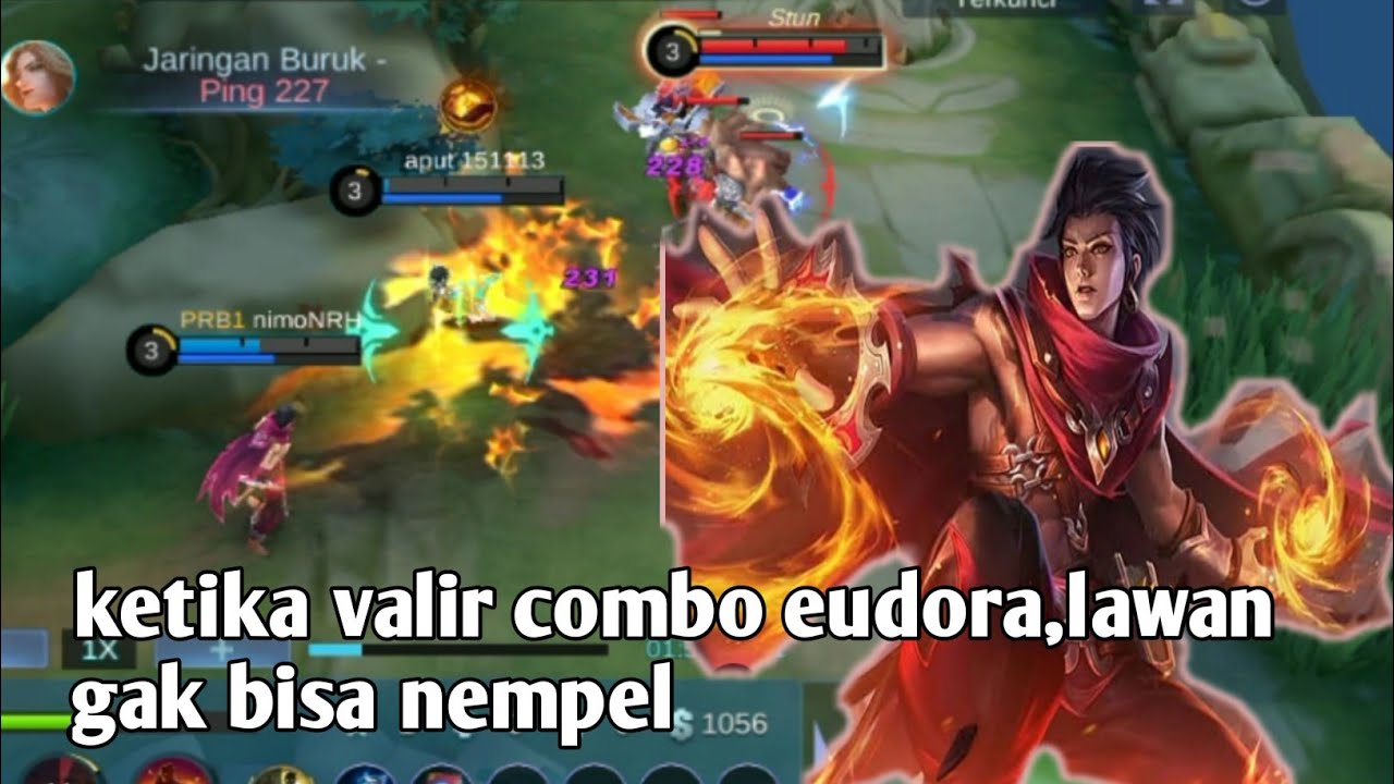 ketika valir combo eudora,lawan gak bakal bisa nempel|valir|mlbb - YouTube