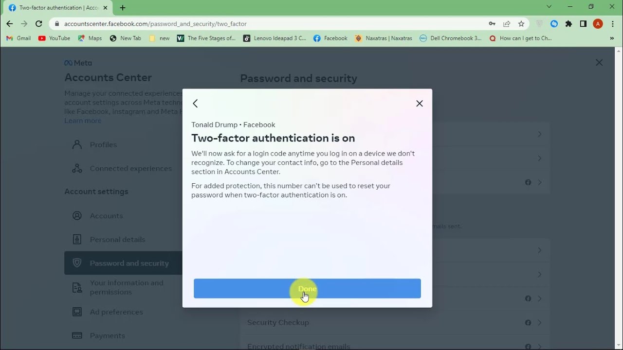 How To Setup Facebook Two-Factor Authentication - YouTube