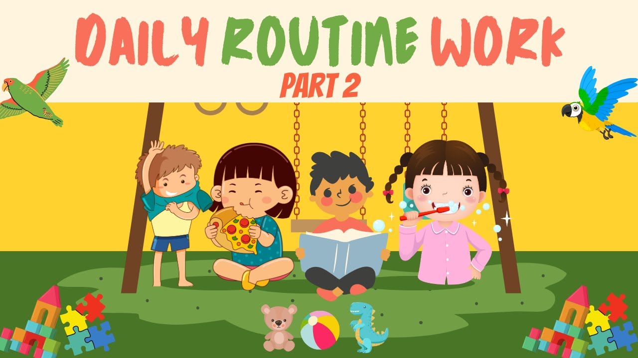 Fun Daily Routine Activities for Kids | Learn English with picture ...