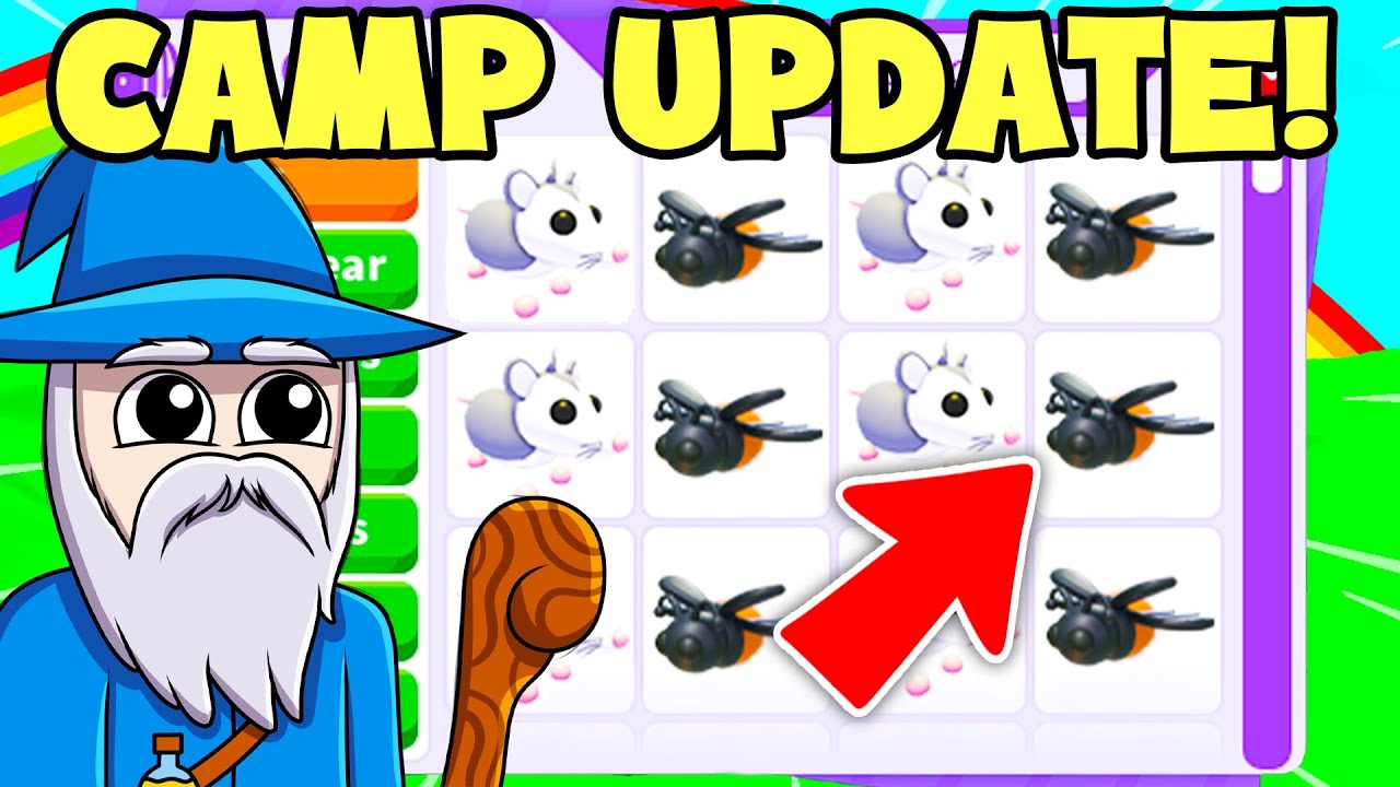 Trading NEW CAMPING PETS (Fire Fly and Possum) Adopt me! - YouTube