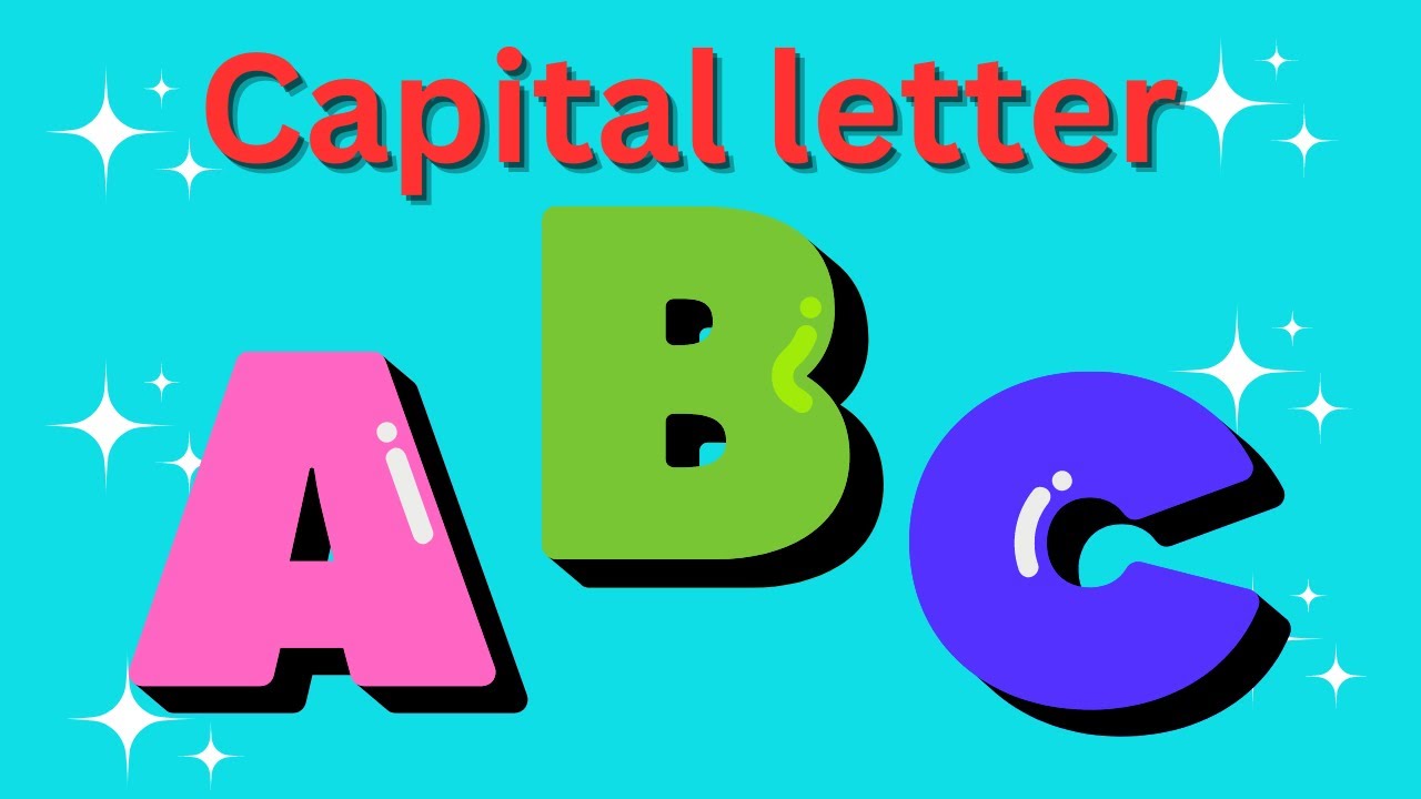 Capital letter || A B C D || Alphabet || kids learning || A for Apple ...