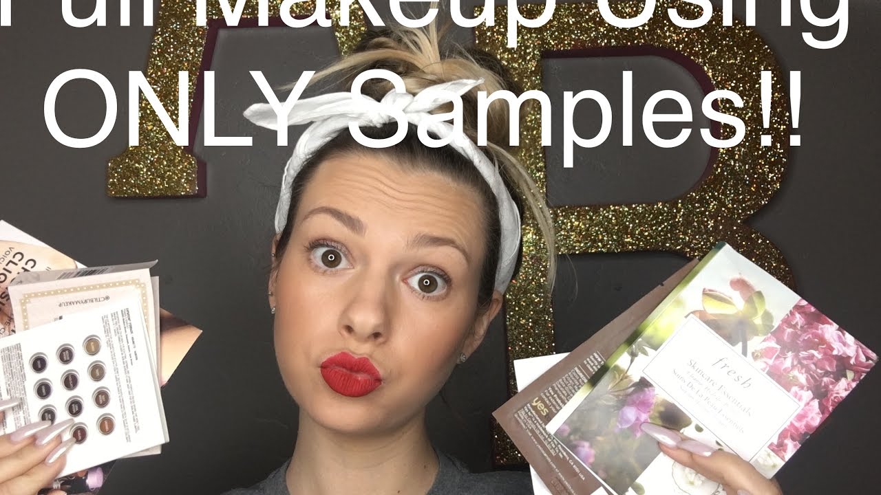 Full makeup using only samples! - YouTube