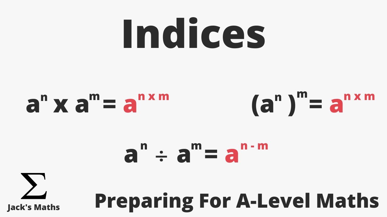 Indices | Preparing For A-Level Maths - YouTube