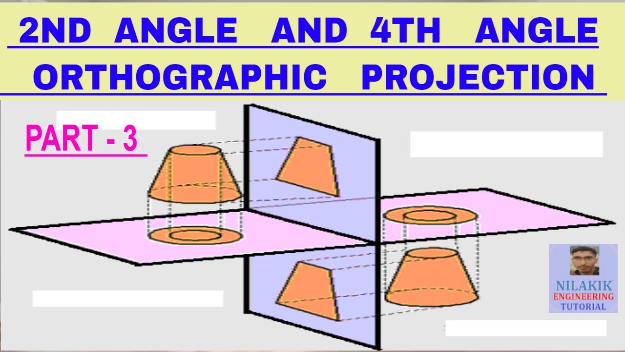 2nd angle orthographic projection and 4th angle orthographic projection ...