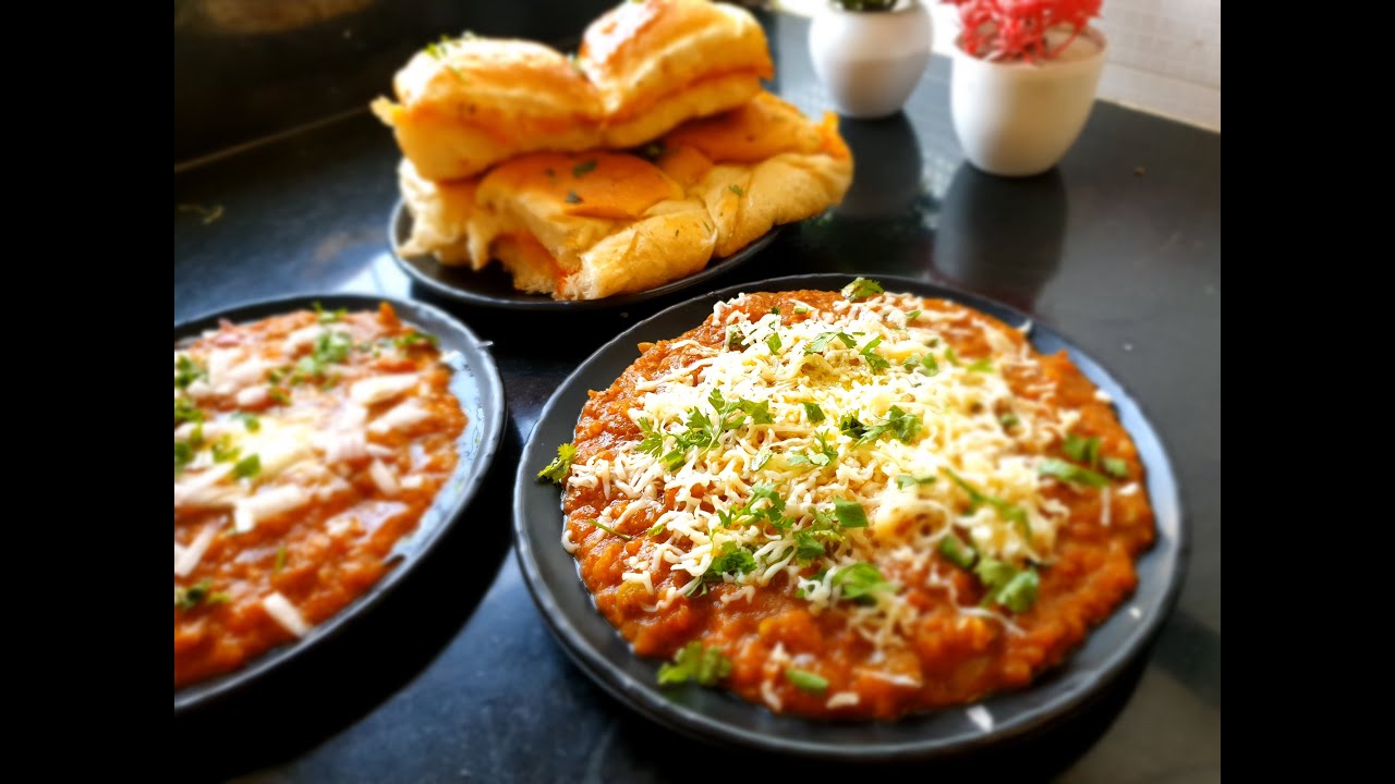 Famous Mumbai Street Style Pav Bhaji Recipe With Butter Masala Pav ...