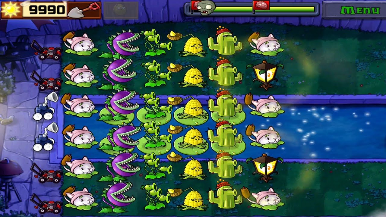 Plants vs Zombies • ADVENTURE FOG LEVEL 3 • Full Walkthrough HD [ 1080p ...