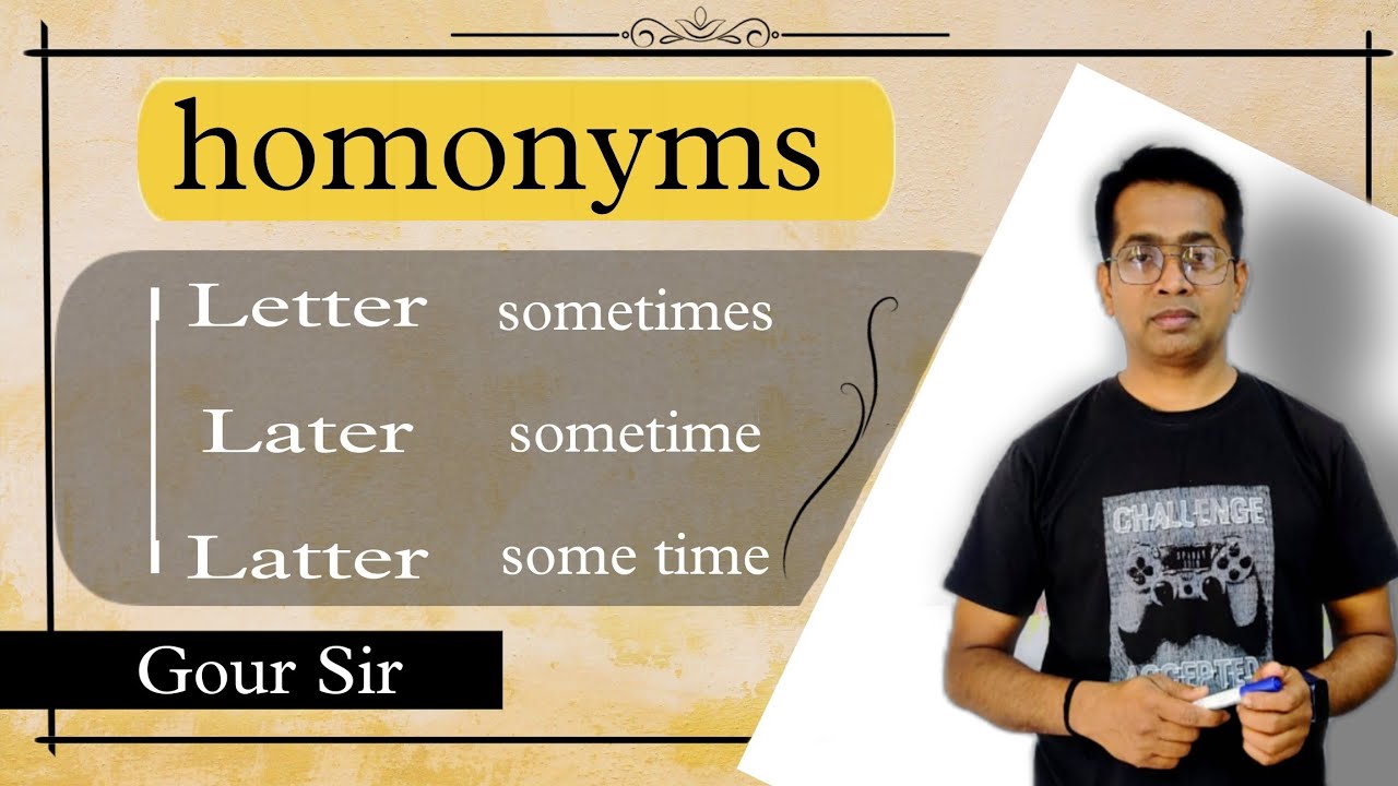 homonyms || commonly confused in pronunciation and meaning || learn ...