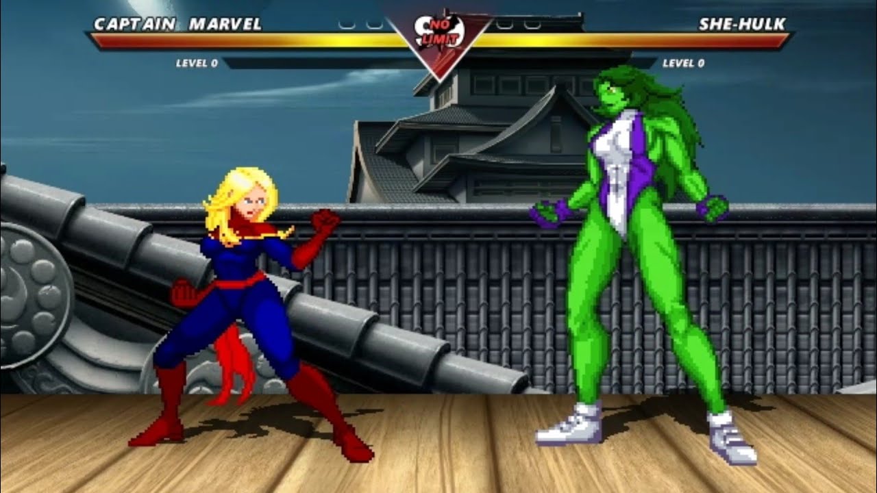 CAPTAIN MARVEL vs SHE HULK - High Level Insane Fight ! - YouTube