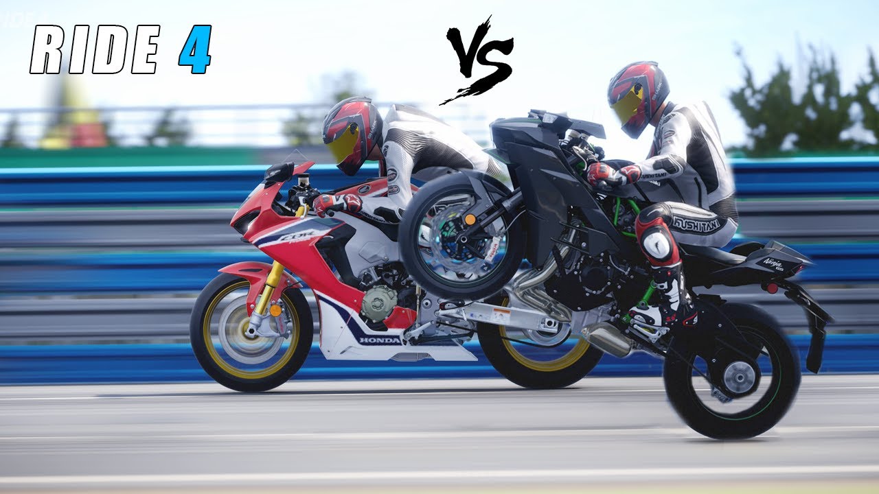 Ride 4 - kawasaki Ninja H2 Vs Honda CBR 1000RR - YouTube