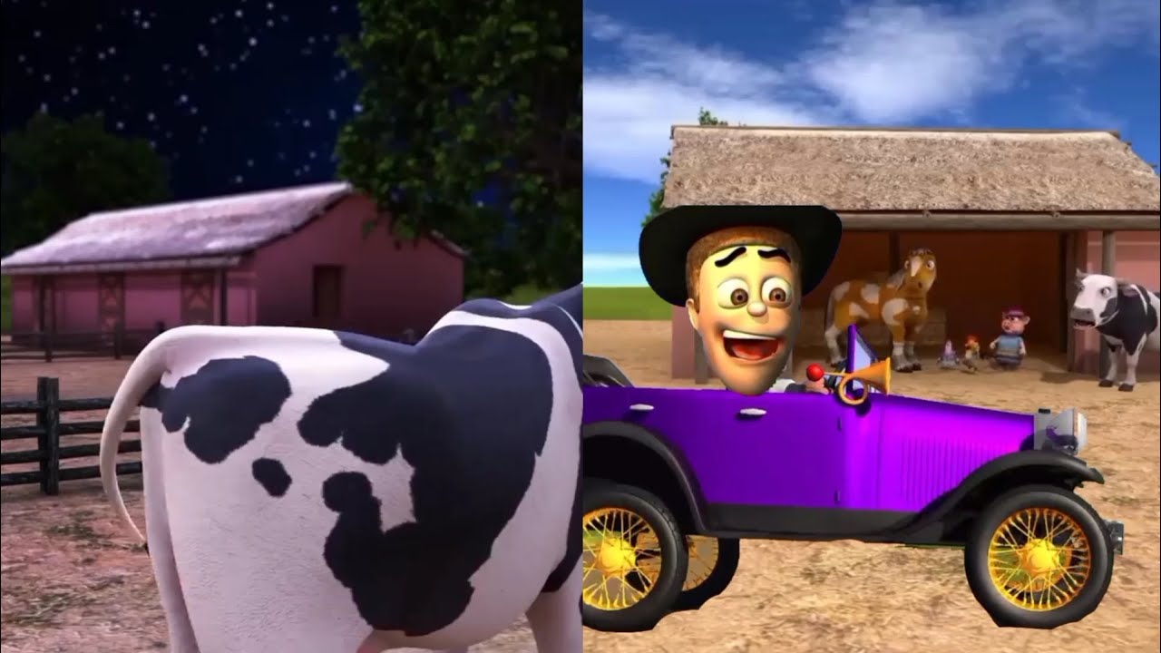 Violeta El Auto Bochinchero con la divertida La Vaca Lola - YouTube