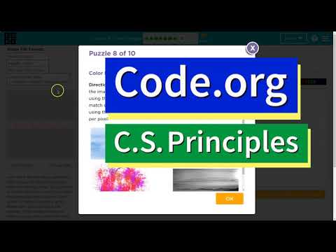 Code.org Lesson 8.7 Color Images | Tutorial with Answers | Unit 1 CS Principles - YouTube