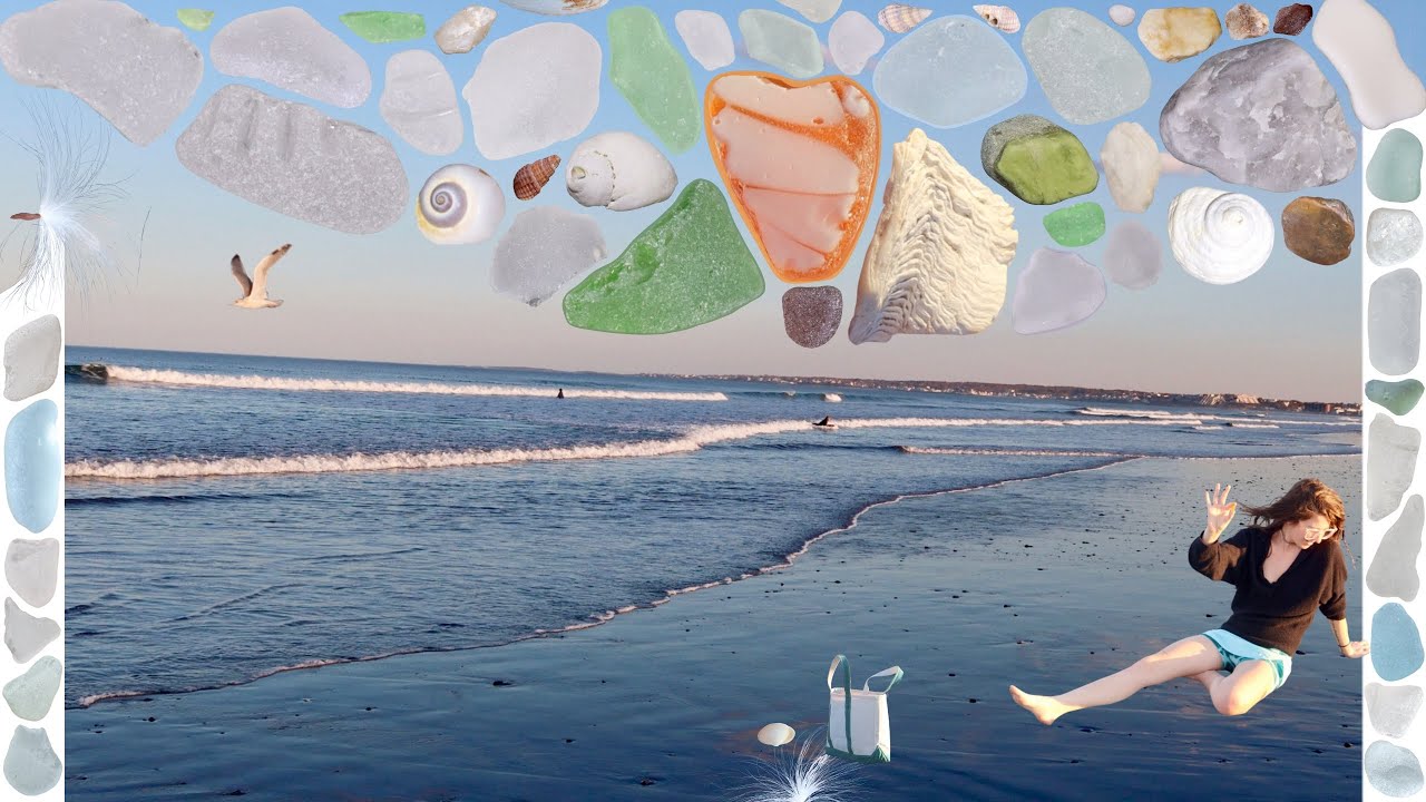 MULTICOLOR ORANGE AND WHITE SEA GLASS Coastal New England Sea Glass ...