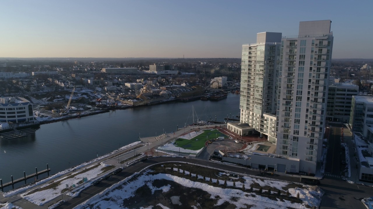 Amazing Aerial Views of Harbor Point Stamford CT - YouTube