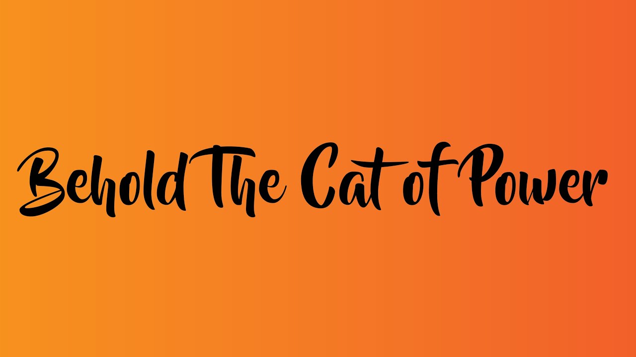 Behold The Cat of Power - YouTube