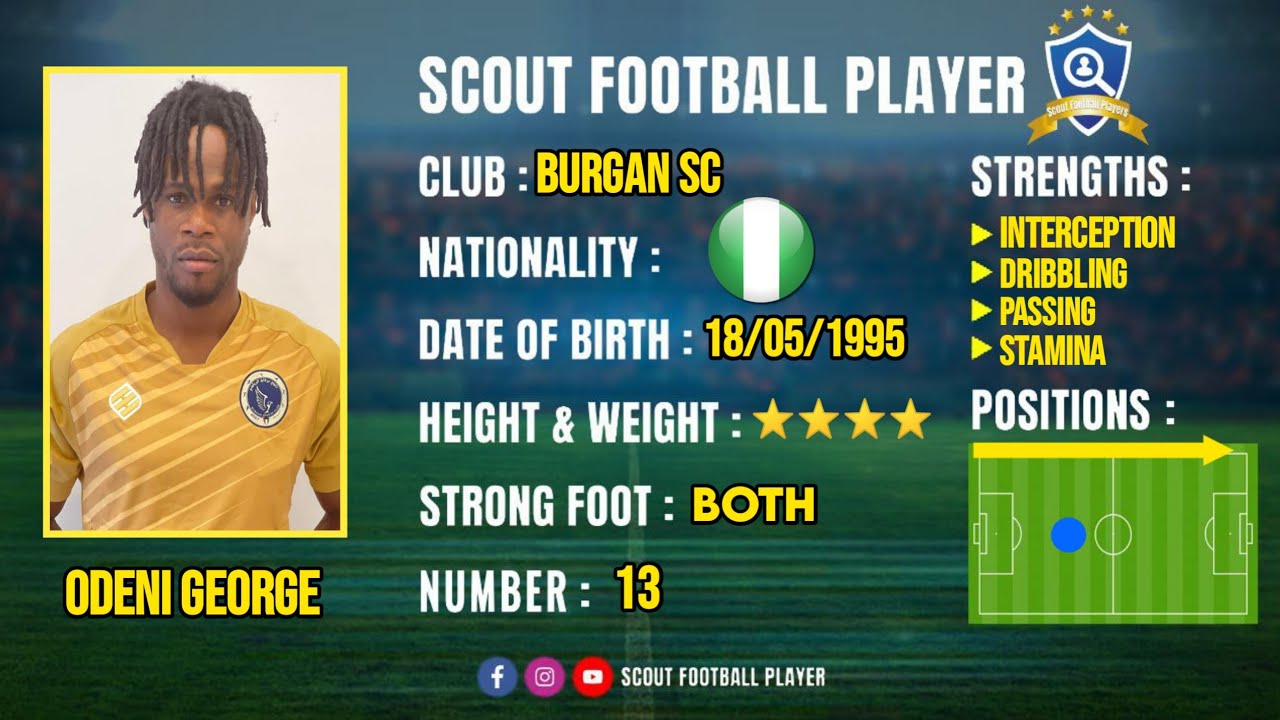 ODENI GEORGE 🔵 MIDFIELDER 🔵 BURGAN SC 🔵 2020/2021 - YouTube