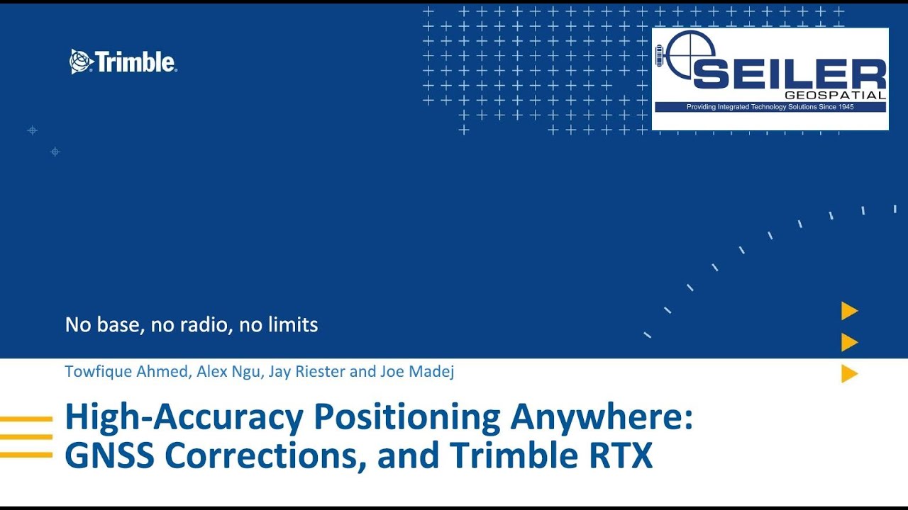 Trimble RTX and Seiler Mapping webinar - YouTube