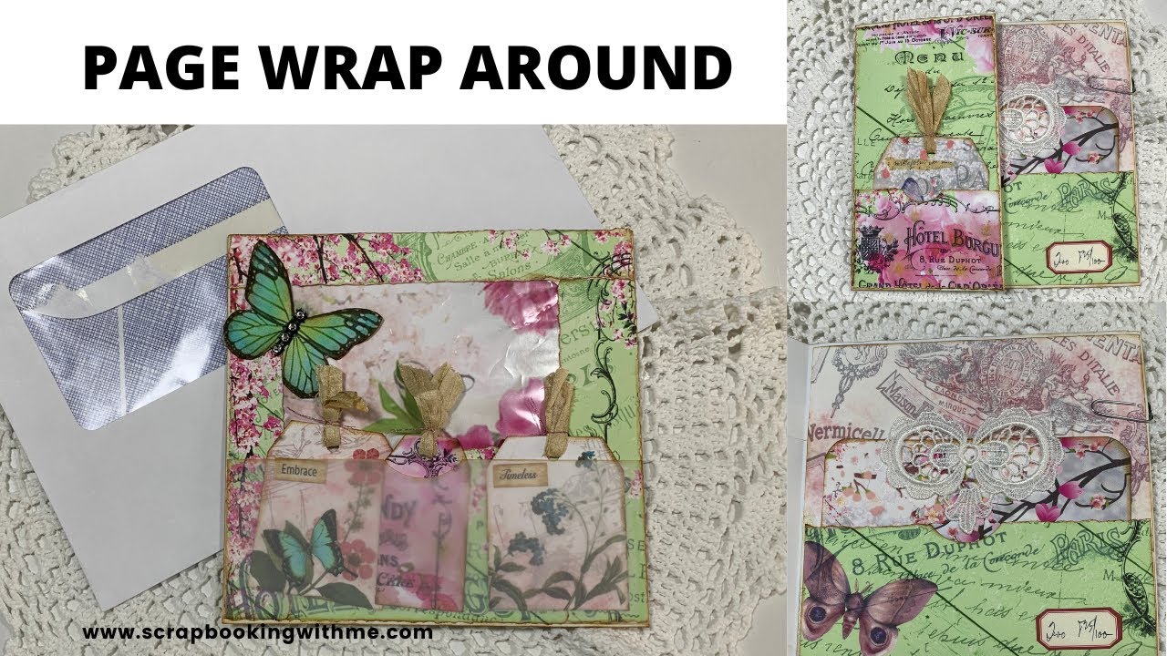PAGE WRAP AROUND USING SCRAPS AND NEW DIGITAL - YouTube
