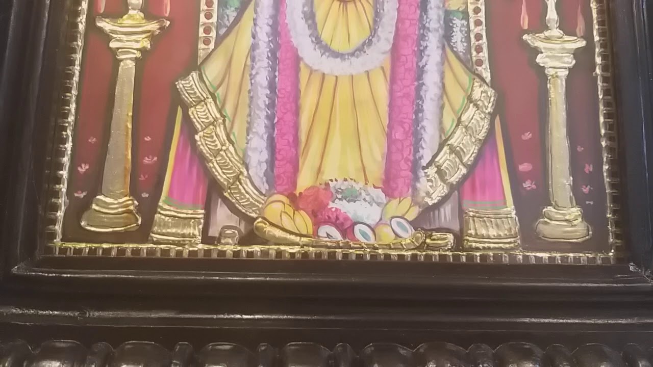 ESAKKI AMMAN TANJORE PAINTING vinayaka art gallery Chennai - YouTube