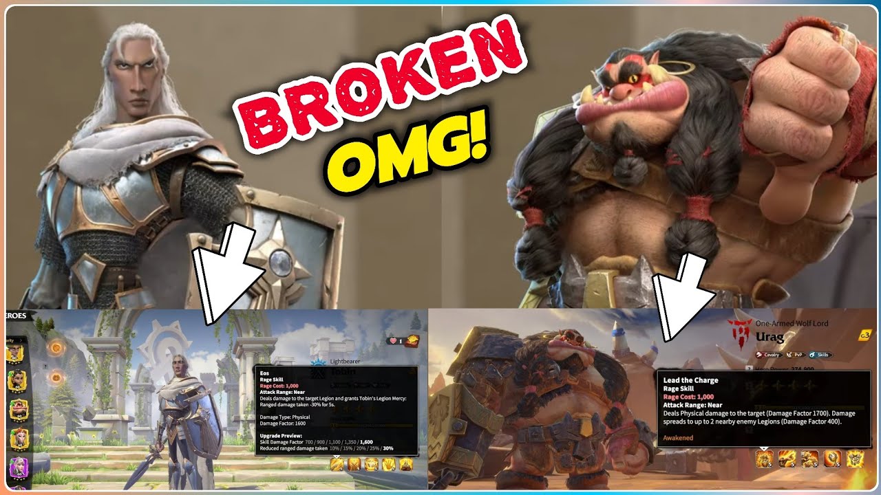 call of dragons - Urag & Tobin skill reveal Guide | Broken Heroes aka Magzay killers - YouTube