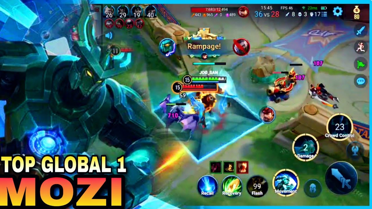 MOZI TOP 1 GLOBAL BUILD | BUILD EASY KILL!! ~ HONOR OF KINGS - YouTube