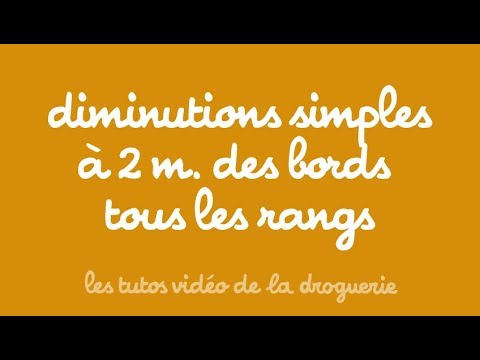 Diminutions simples à 2 mailles des bords tous les rangs - YouTube