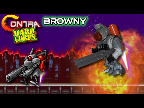 MEGA CONSTRUX CONTRA HARD CORPS [ BROWNY ] CUSTOM FIGURE - YouTube