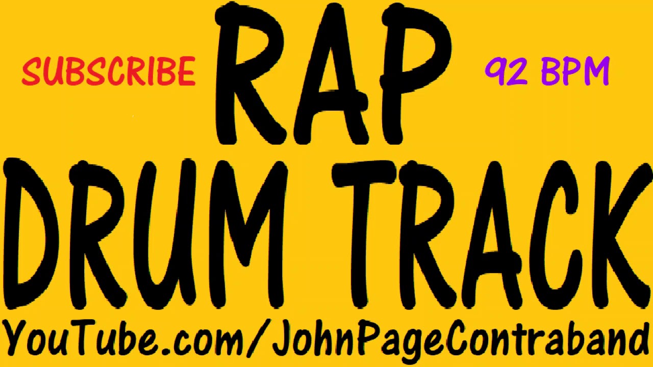 Rap Hip Hop Drum Beat Track 92 bpm 808 DRUMS ONLY - YouTube