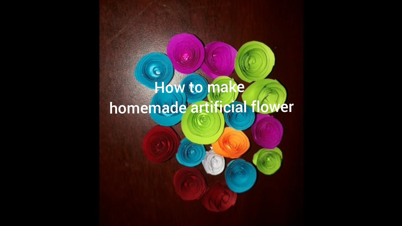 How To Make Artificial Flowers With Paper Hand Crafts YouTube How To Make Artificial Flowers With Paper Hand Crafts YouTube