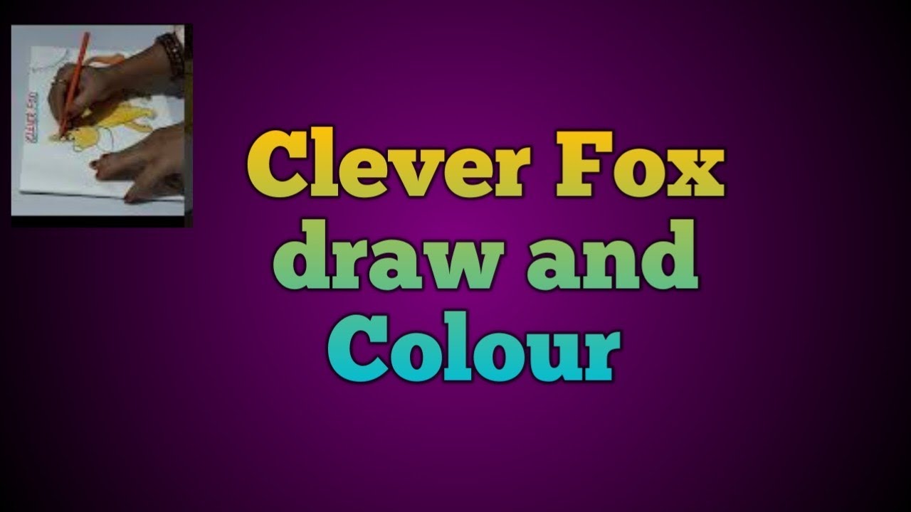 How to draw clever Fox/ Clever Fox drawing ideas for kids/ Draw and ...
