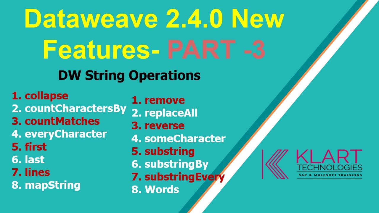 Mule4 | MuleSoft Tutorials | Dataweave 2.4.0 NewFeatures- Part - 3 ...
