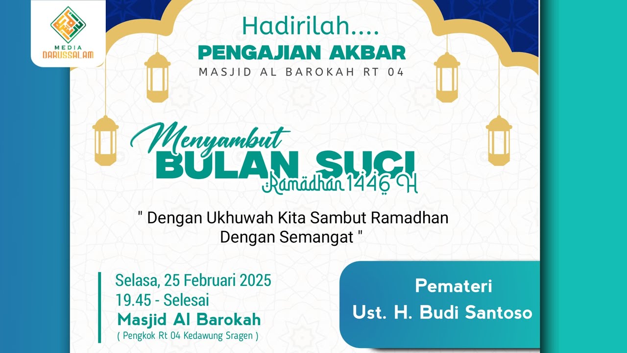 🔴 LIVE KAJIAN AKBAR || 25 FEBRUARI 2025 II MASJID AL BAROKAH PENGKOK ...