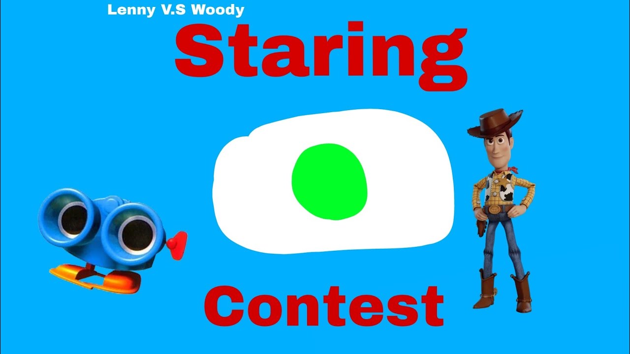 Lenny V.S Woody Staring Contest Re-enactment - YouTube
