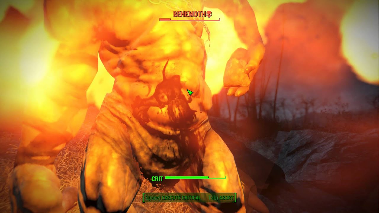 Fallout 4 - Super Mutant Behemoth Super Troll Trap - YouTube