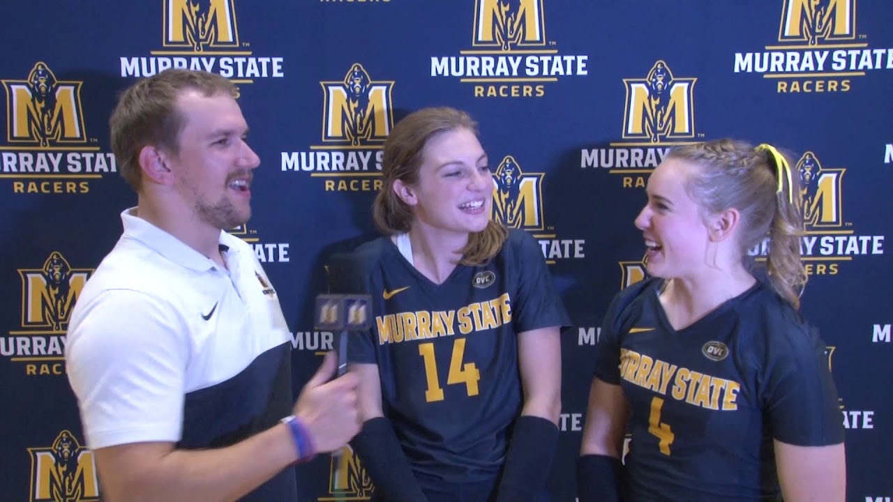 Racers Volleyball | Courtney Radle and Alex Kaufmann Postgame Interview ...