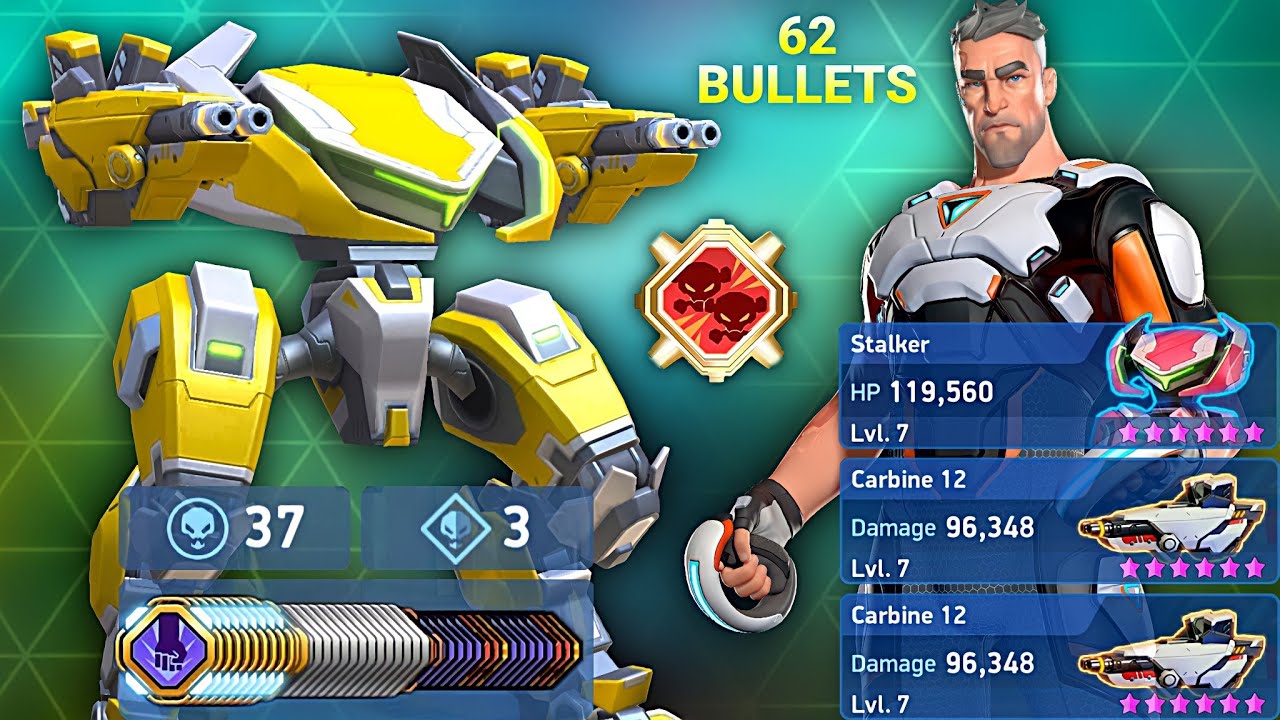 Carbine 12 + Stalker with Major Pilot - Mech Arena - YouTube