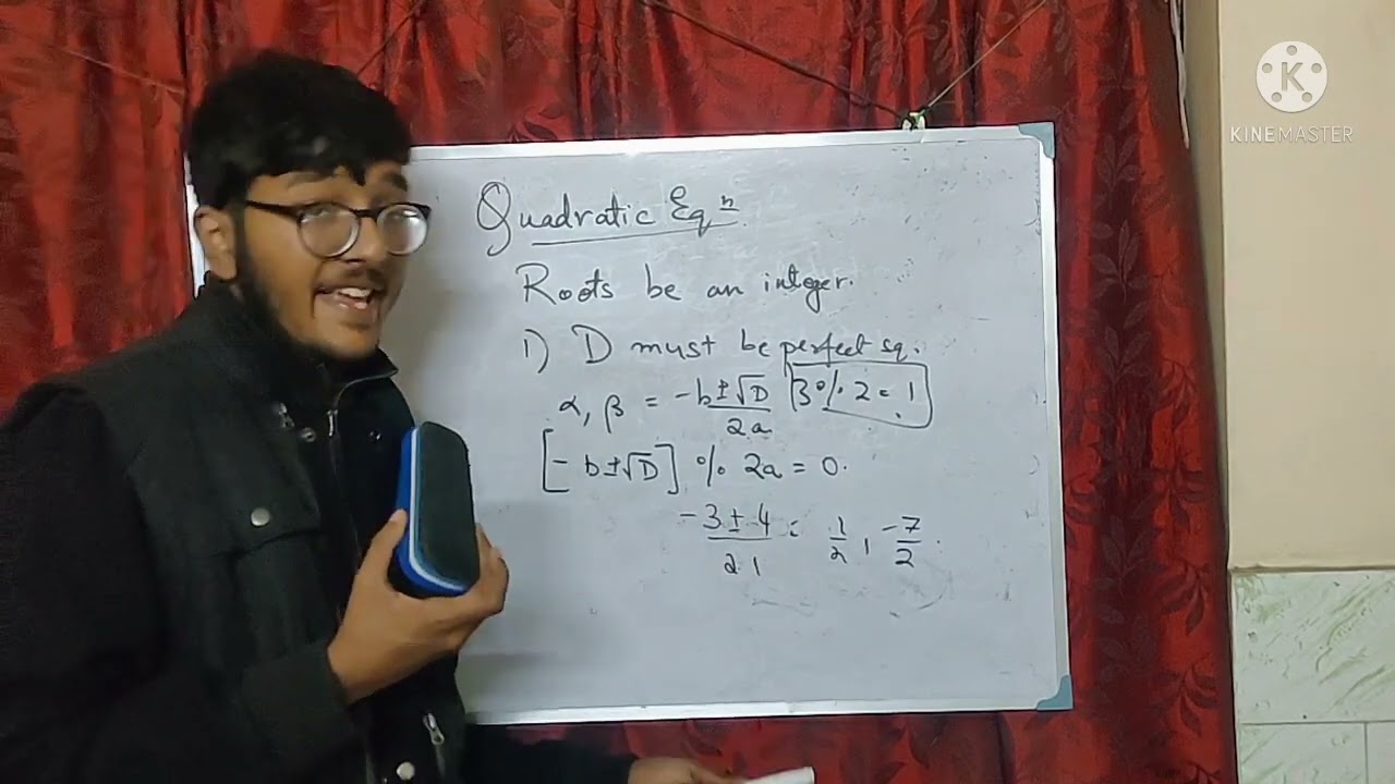 Integral roots condition | Quadratic Equation |JEE | Class XI-XII - YouTube