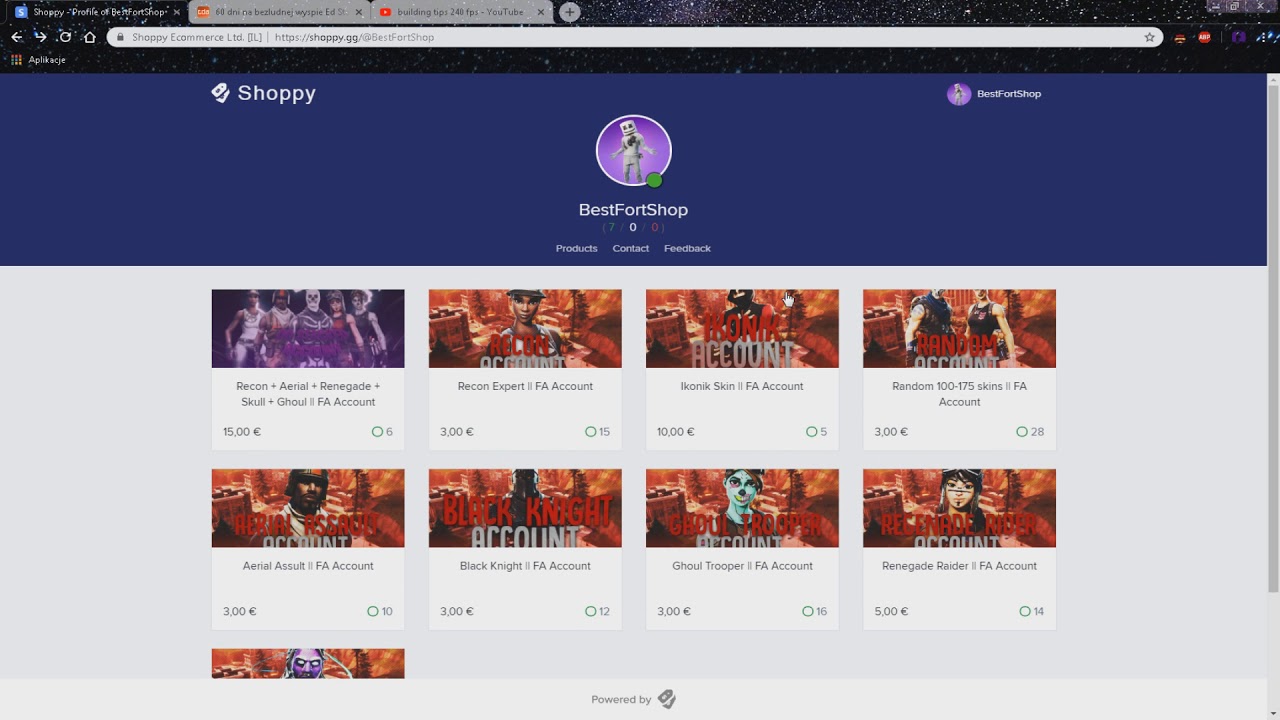 BEST FORTNITE SHOP SHOPPY.GG SELLY.GG ATSHOP.IO VERIFIED @BestFortShop ...