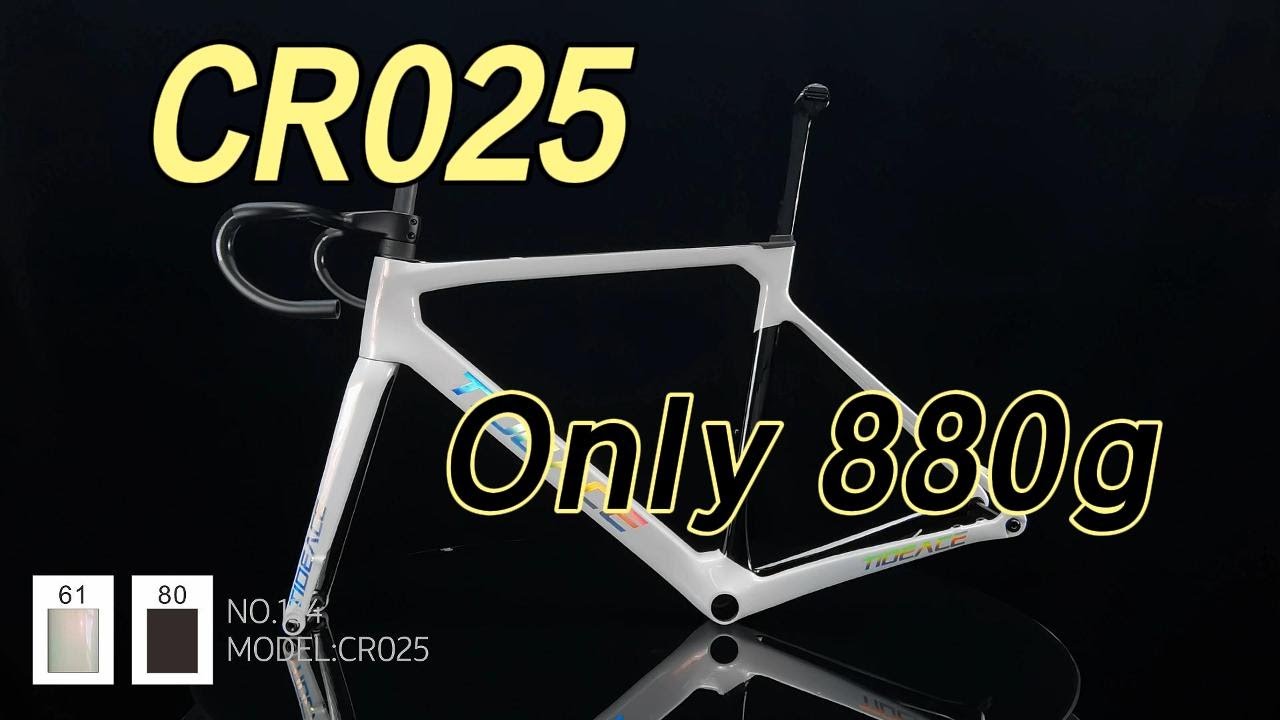 CR025 Road Racing Frame with White Chameleon Color&Tideace Decals Paint ...