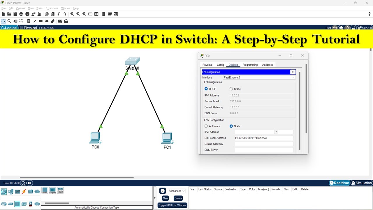How To Configure Dhcp In Switch Dhcp Switch Configuration Step By Step Youtube 7781