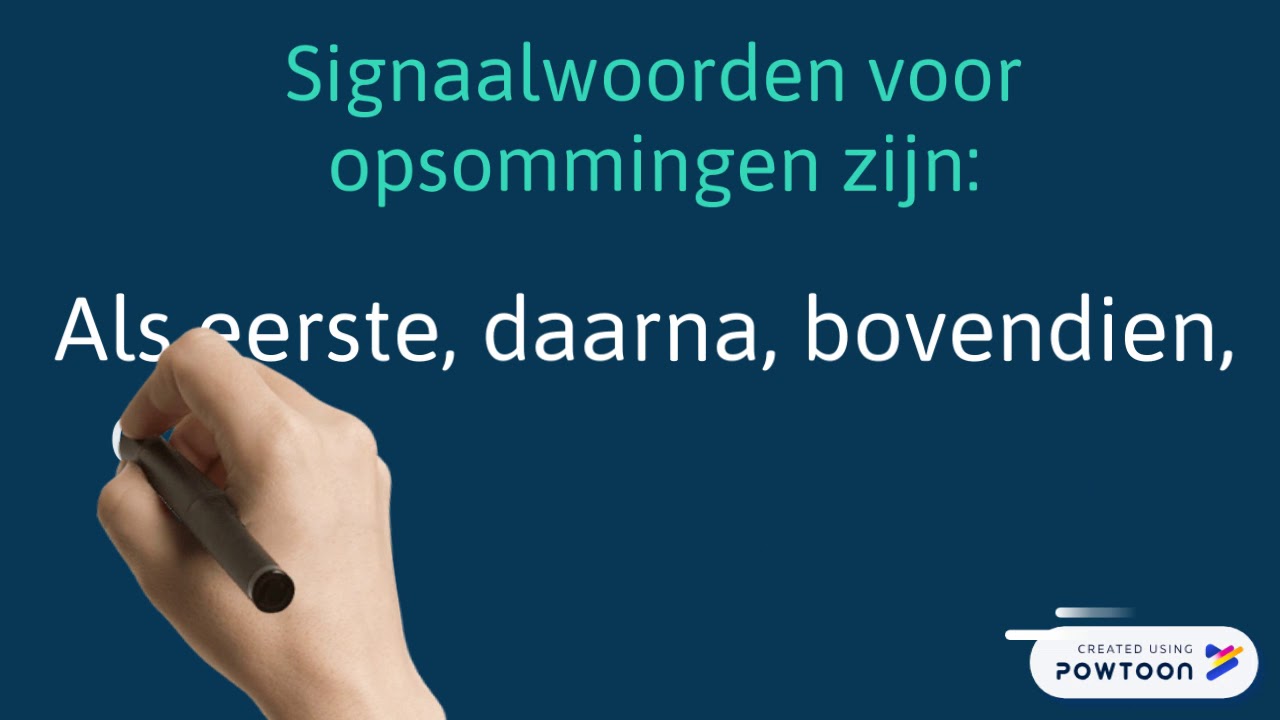 Signaalwoorden opsomming - YouTube