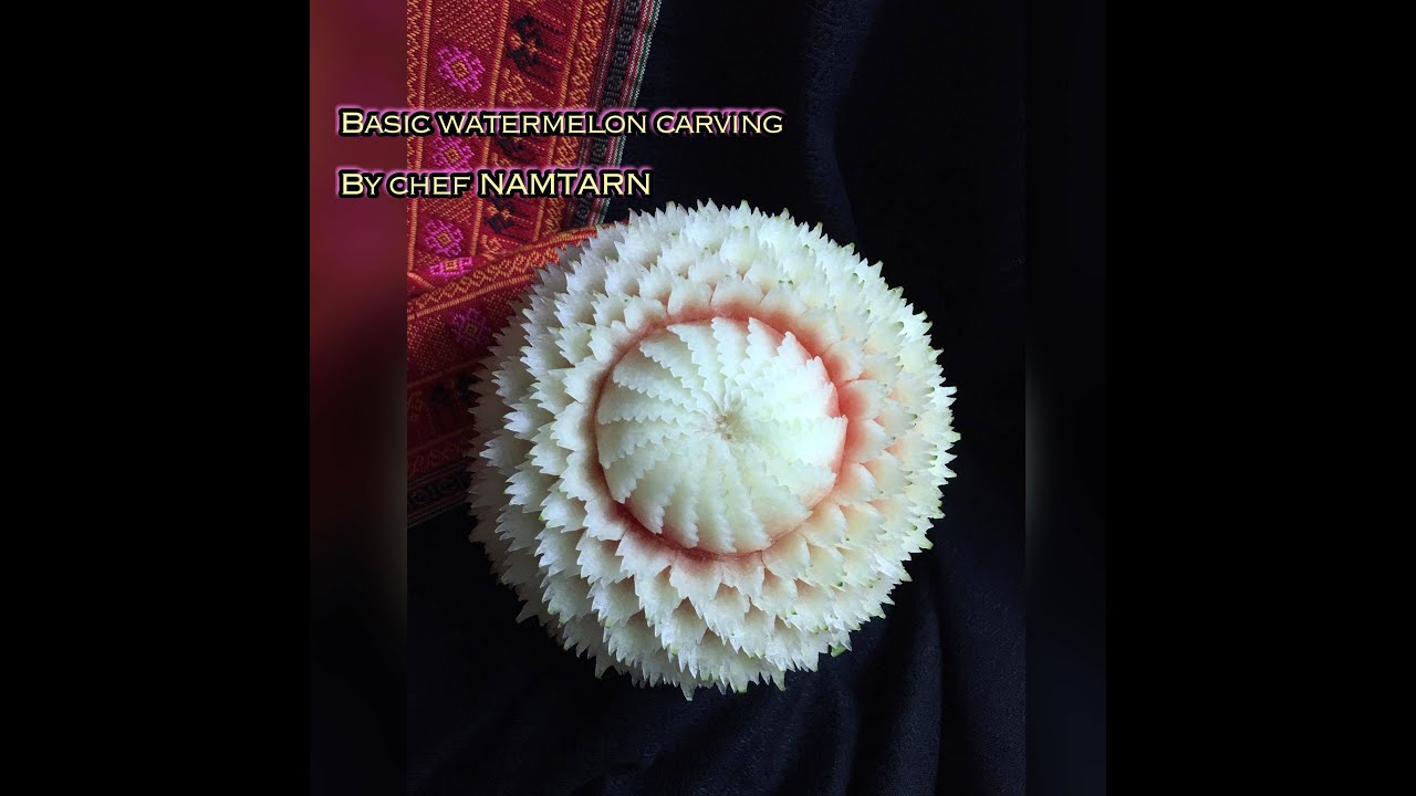 How to carving basic design in watermelon for beginner(A1) by chef ...