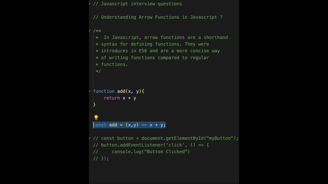 Arrow Functions In Javascript Write Cleaner Code Today 🚀 Easy Js Tutorial Shorts Javascript