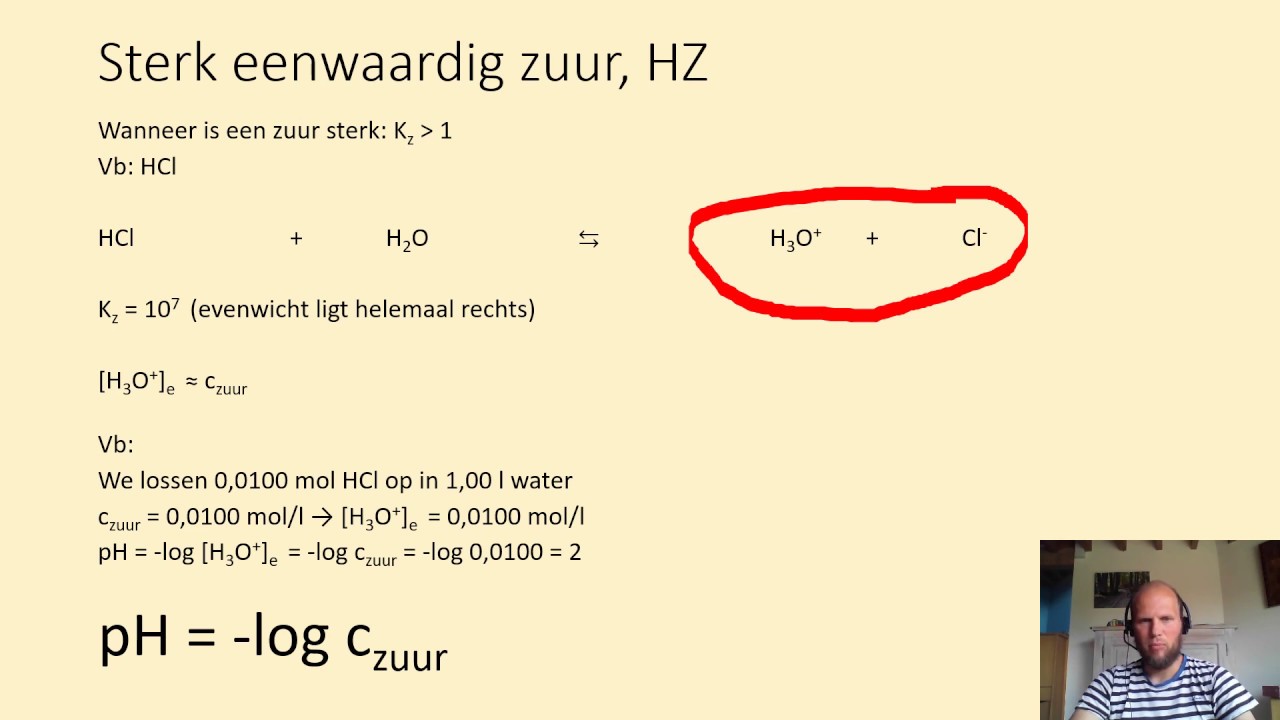 De pH bepalen van zwakke en sterke zuren, bv: waterstofchloride ...