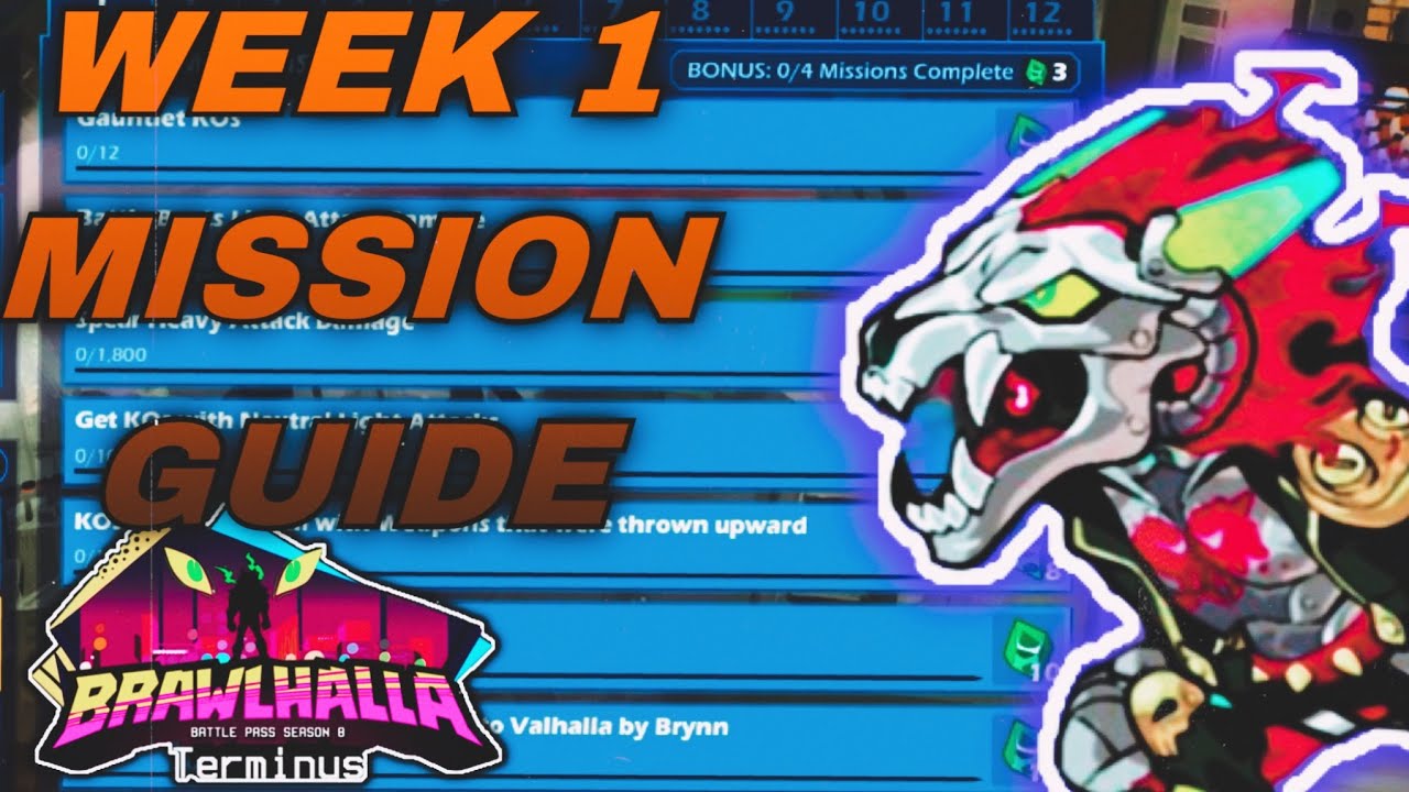 BRAWLHALLA BATTLE PASS SEASON 8 WEEK 1 GUIDE WIN MATCHES AS LEGENDS ...