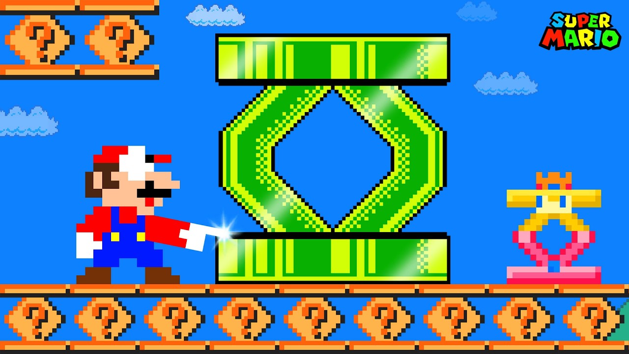 Super Mario Bros. When Mario Turns Anything He Wants Into Trampolines ...