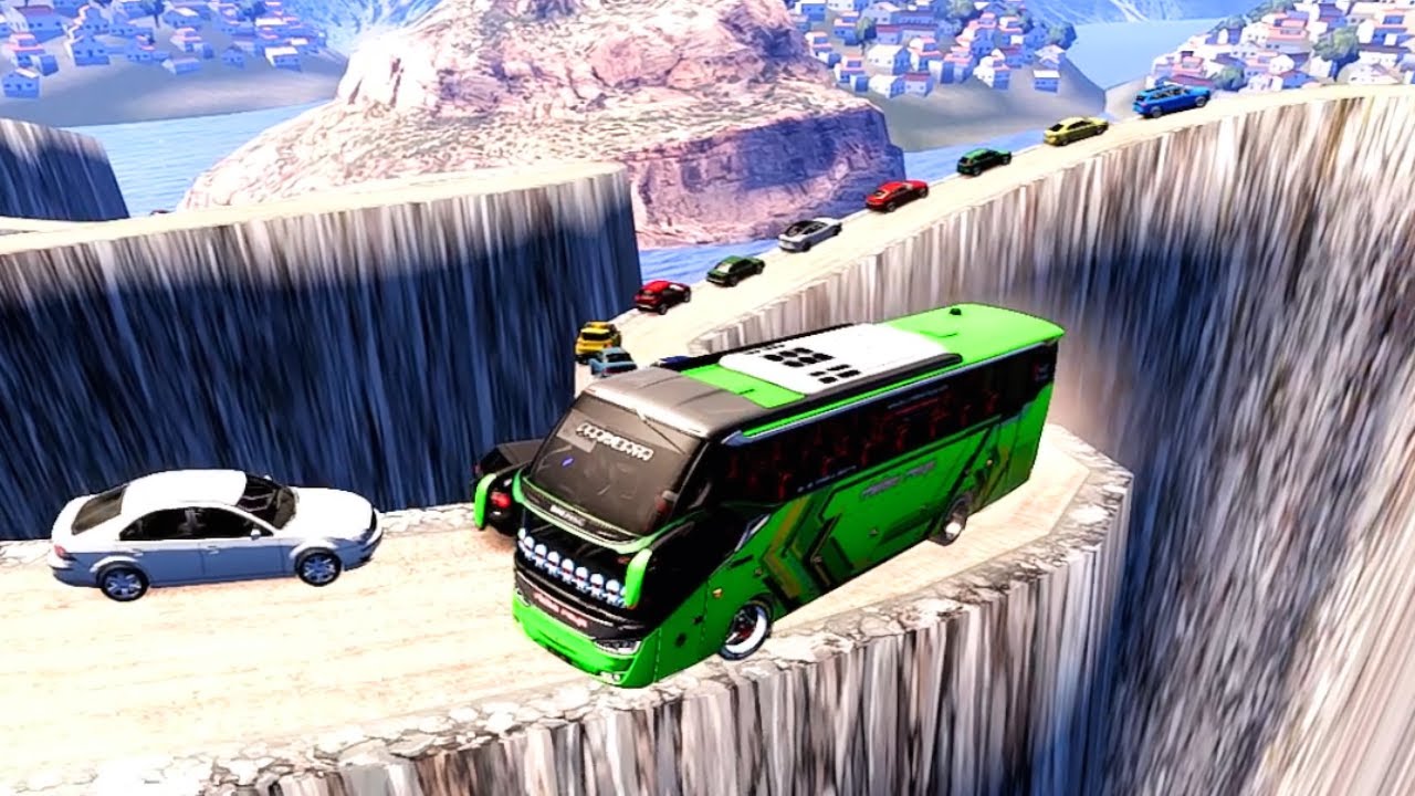 VOLVO extreme Bus Driving in most dangerous road in the world 071 # ...